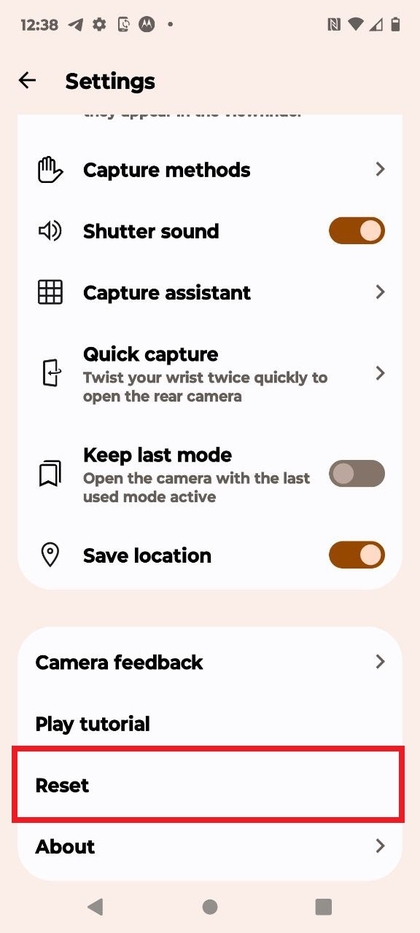 Reset Camera Settings on Motorola Moto G54 5G | ManualsLib
