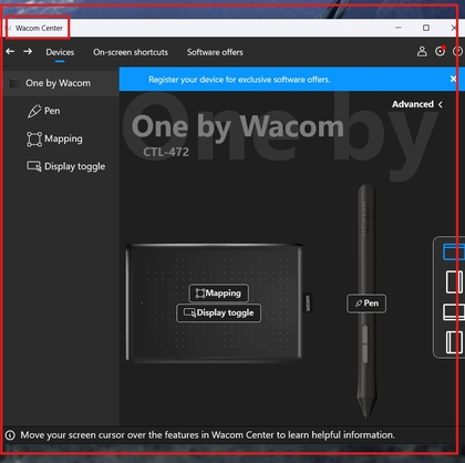 How to Enable Mouse Mode on Wacom One S Tablet | ManualsLib