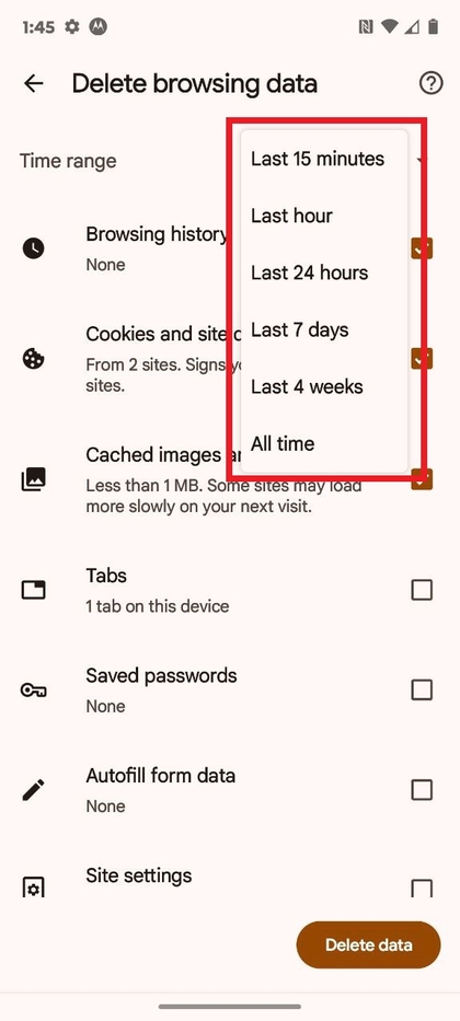 How to Clear Browsing Data on Motorola Moto G54 5G | ManualsLib
