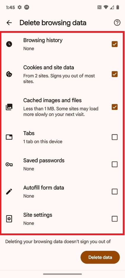 How to Clear Browsing Data on Motorola Moto G54 5G | ManualsLib