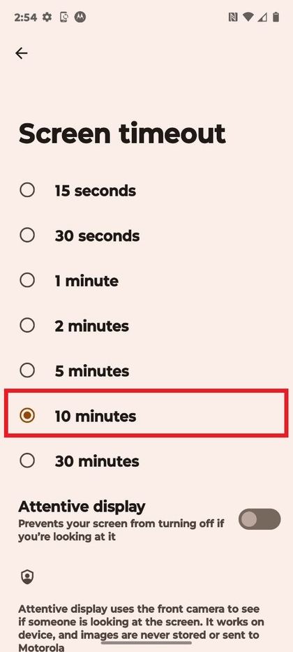 How to Change Screen Timeout on Motorola Moto G54 5G | ManualsLib