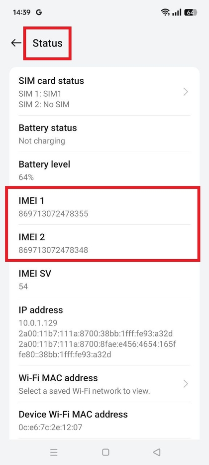 Realme C75: How to Check the IMEI Number | ManualsLib