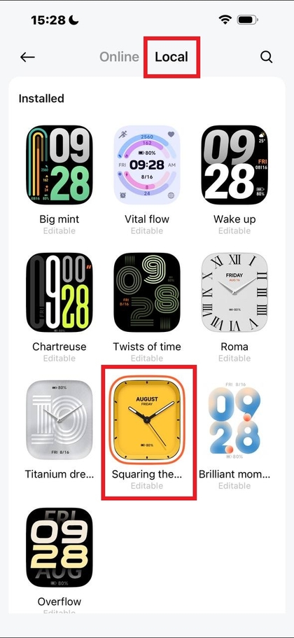Xiaomi Redmi Watch 5 - How to Change Wallpaper | ManualsLib