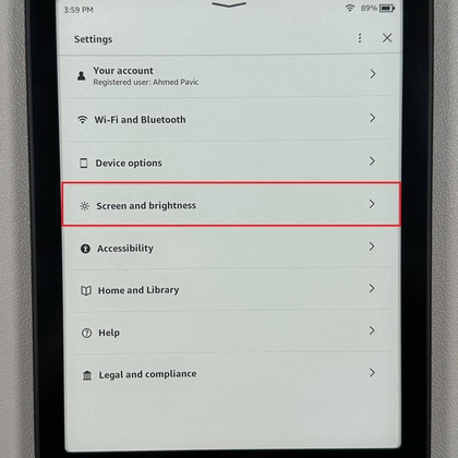 Guide: Adjusting Brightness on Kindle Paperwhite | ManualsLib