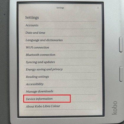 How to Check for Software Updates on Kobo Libra Colour | ManualsLib