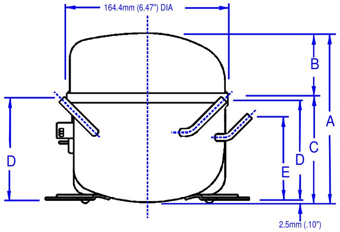 Matsushita Compressor SD51C94JBU6 Technical Specifications | ManualsLib