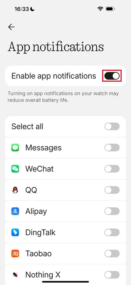 Enable Phone Notifications on Nothing Watch 3 Pro with iPhone | ManualsLib