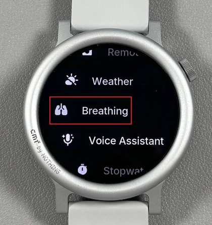 Guide to Breathing Exercises on the CMF by Nothing Watch 3 Pro | ManualsLib