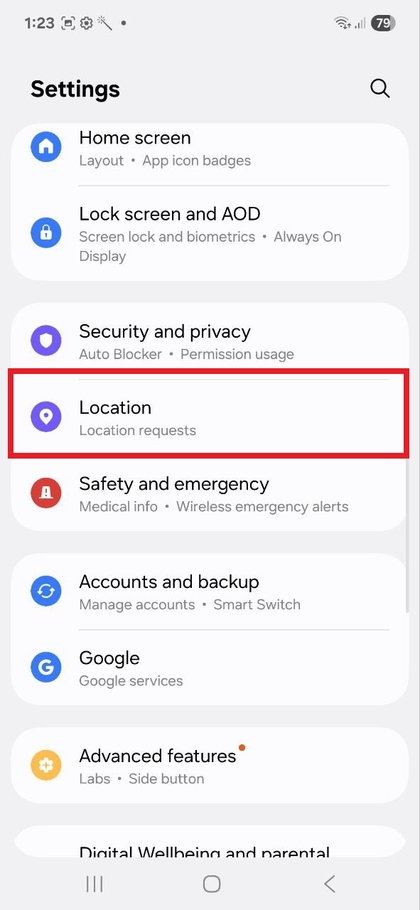 How to Turn On/Off Location on Samsung Galaxy A36 | ManualsLib