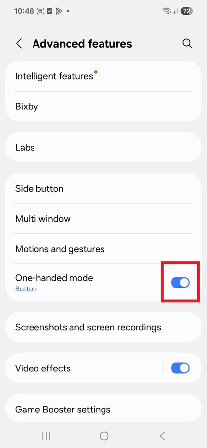 How to Enable and Use One-Handed Mode on Samsung Galaxy A36 | ManualsLib