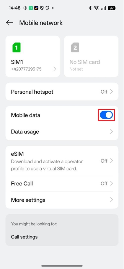 Realme GT 8 Pro: Enable or Disable Mobile Data | ManualsLib