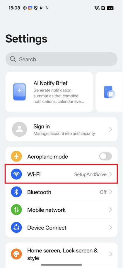 How to Connect to Wi-Fi on Realme GT 8 Pro | ManualsLib