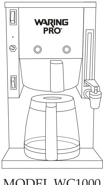 Waring Pro WC1000 Professional Coffeemaker Instruction Book | ManualsLib