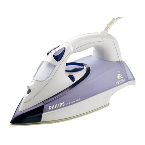 Philips GC4310 Iron Usage and Steam Settings | ManualsLib