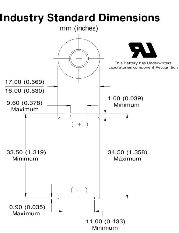 Energizer 123 Battery Industrial Application and Specs | ManualsLib