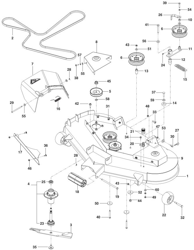 How to Route the Deck Belt on Husqvarna RZ4824F | ManualsLib
