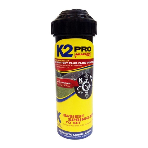 K-Rain K2Pro Sprinkler Head Rotation Adjustment | ManualsLib