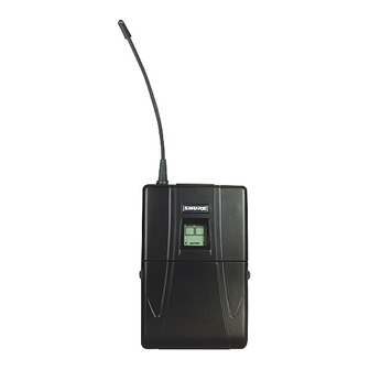 Shure U1 Transmitter Frequency Bands Info | ManualsLib