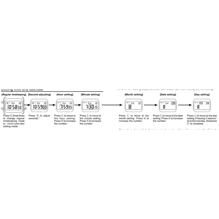 How to Switch 12/24-Hour Formats on Casio 10B+7L(Ver.C) | ManualsLib