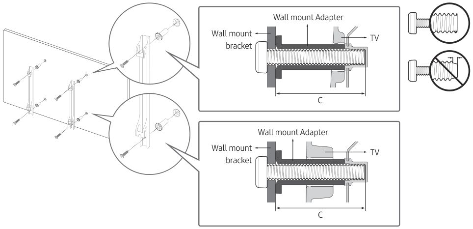 Samsung Q8FN Wall Mounting and VESA Size Guide | ManualsLib