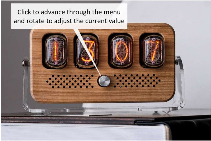 How to Set Time on Nixieshop IN-12 Nixie Clock | ManualsLib
