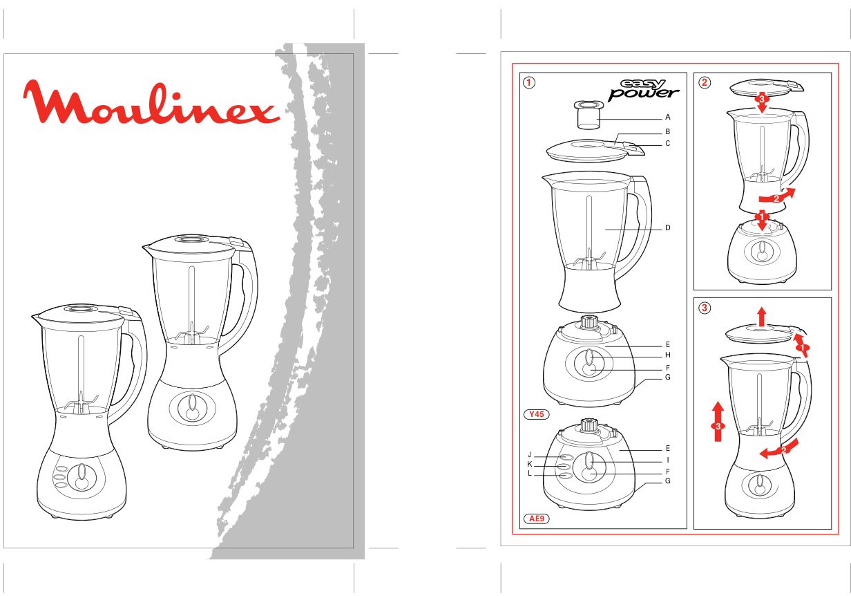 Moulinex Easy Power Blender Frozen Fruits & Ice Guide | ManualsLib