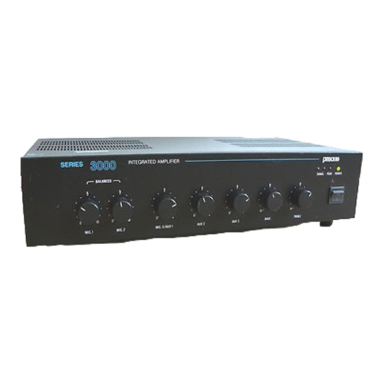 Paso 3000 Series Integrated Amplifier Features | ManualsLib