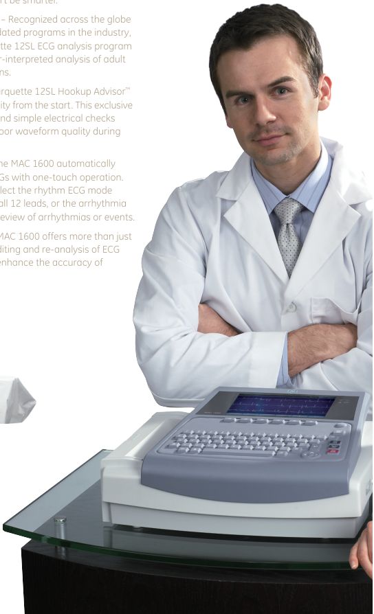 How to Use GE MAC 1600 ECG Analysis Features | ManualsLib