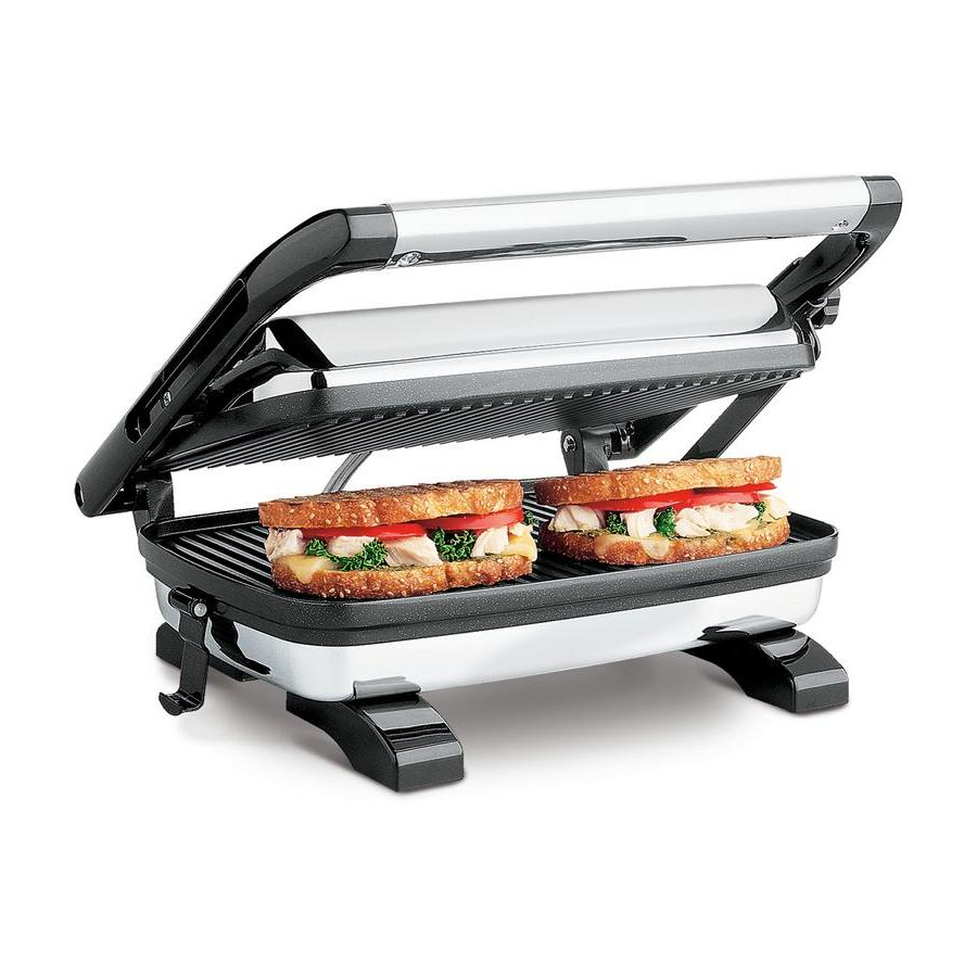 Hamilton Beach 25450 Panini Press Lid Grilling Info | ManualsLib