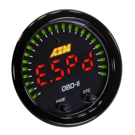 AEM 30-0311 X-Series Gauge Auto-Dimming Info | ManualsLib