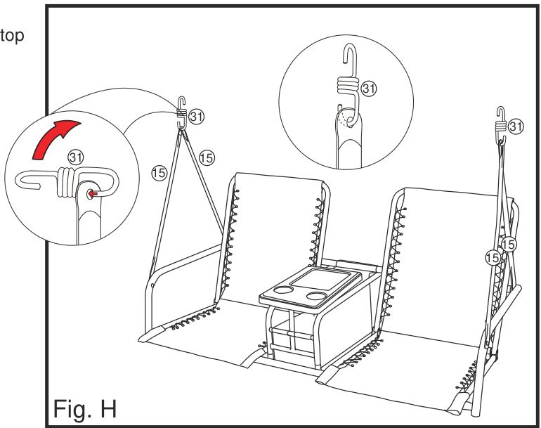 How to Store Courtyard Creations RUS487W-WM Swing | ManualsLib