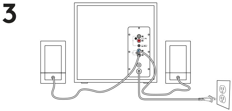 How to Connect Logitech Z533 Speaker System to TV | ManualsLib
