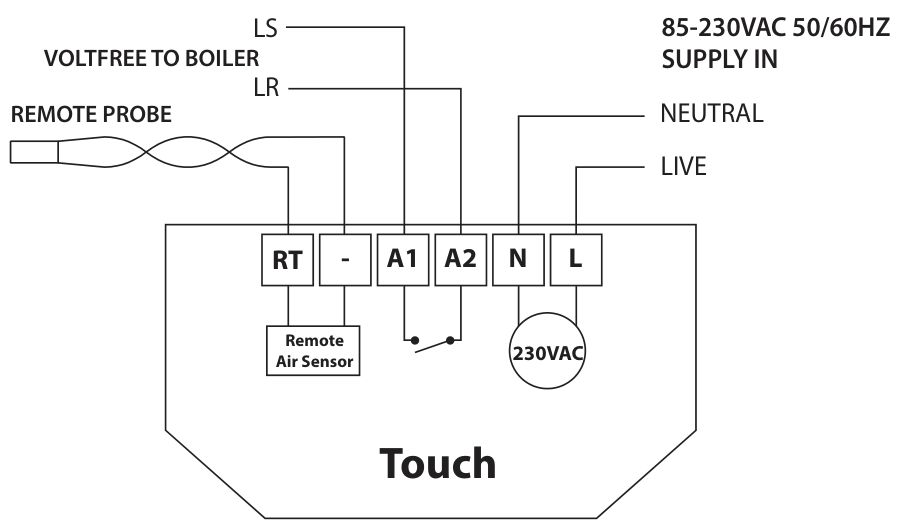 How to Wire Heatmiser Touch Thermostat | ManualsLib