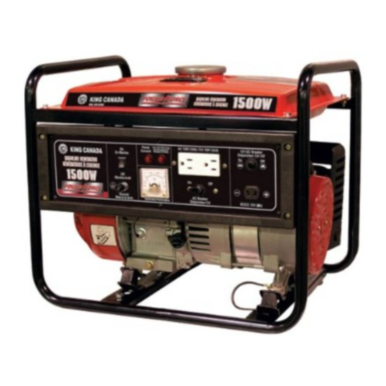 King Canada KCG-1500G Generator Fuel Type Info | ManualsLib