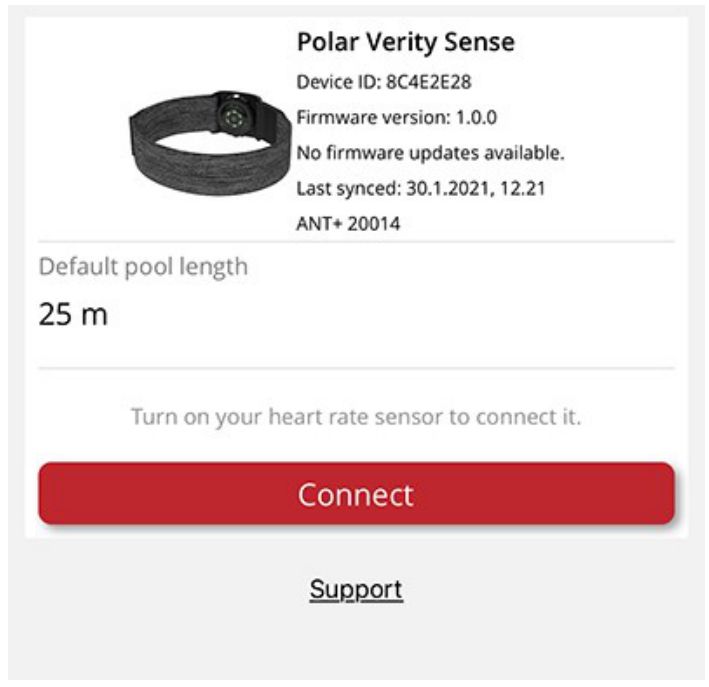 How to Pair Polar Verity Sense with Smartphone or Tablet | ManualsLib