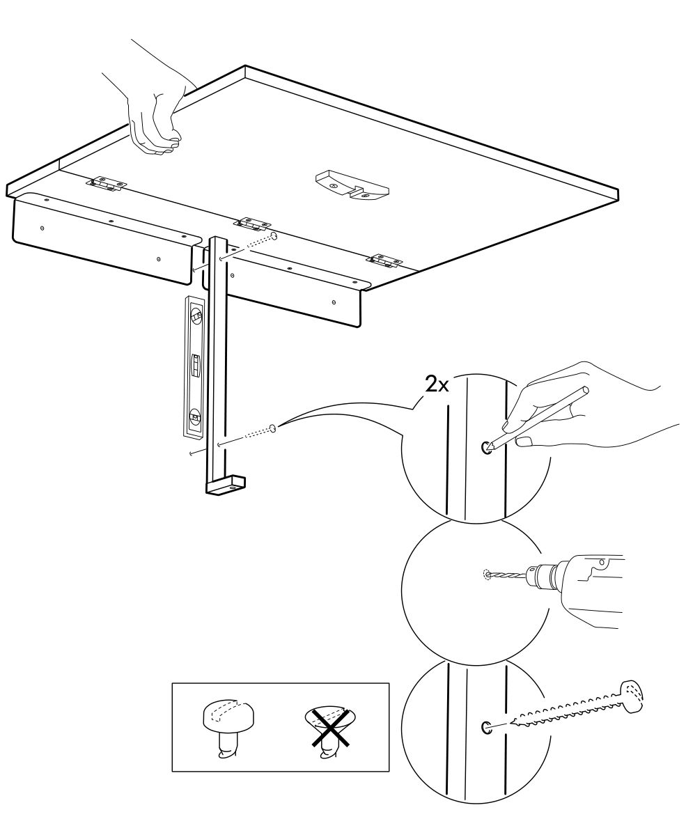 IKEA NORBERG Wall Fixing Selection Guide | ManualsLib