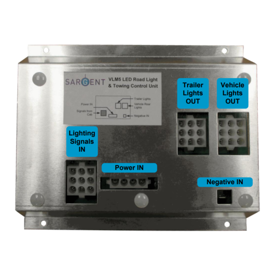 How to Connect a Trailer or Light Board to Sargent VLM5 | ManualsLib
