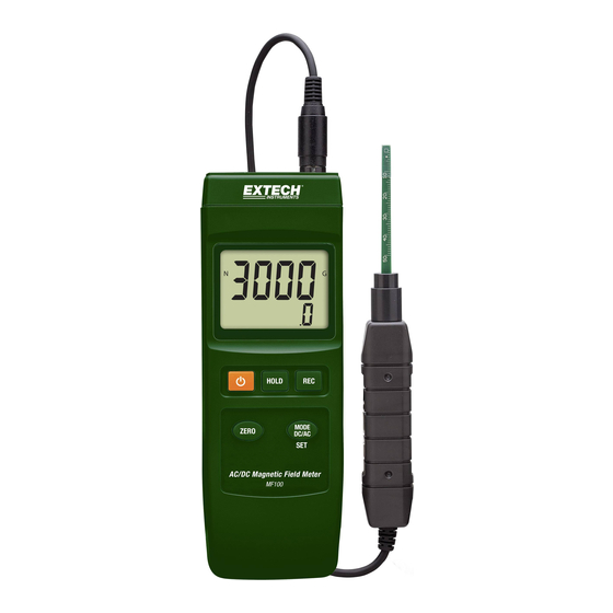 How to Use Extech MF100 Data Hold Function | ManualsLib