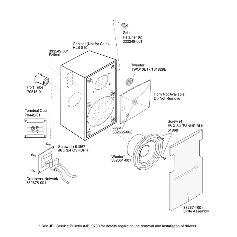 Individual JBL HLS 810 Speaker Weight | ManualsLib