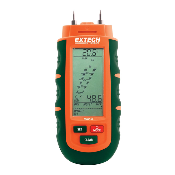 How to Power On Extech MO230 Moisture Meter | ManualsLib