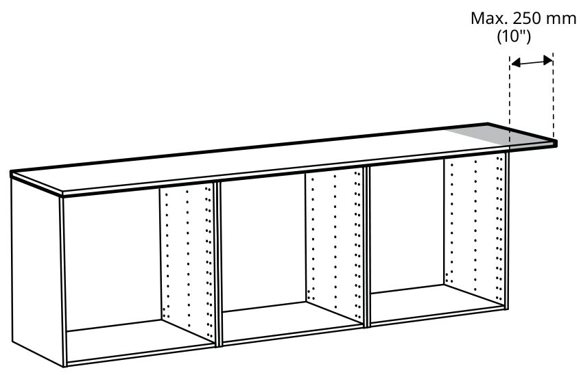IKEA EKBACKEN Countertop Max Unsupported Span | ManualsLib