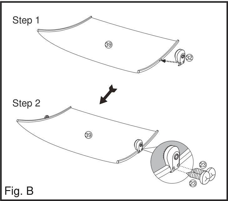 How to Attach the Canopy to Courtyard Creations RUS487W-WM | ManualsLib