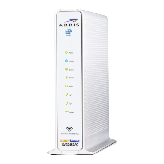 Arris SURFboard SVG2482AC Modem ISP Compatibility Guide | ManualsLib