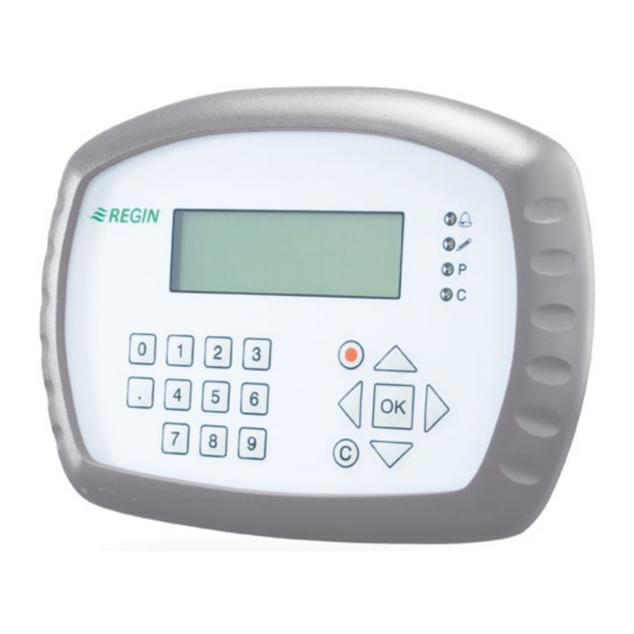 Regin ED9200, ED9200IP65 - External Display Unit Manual | ManualsLib