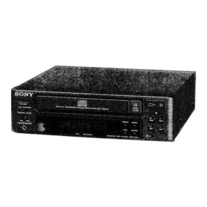 Sony CDP-S41 Manuals | ManualsLib
