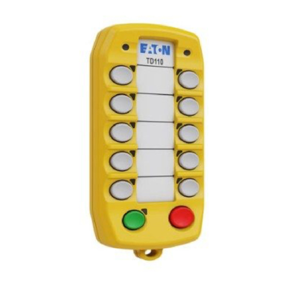 Eaton TD110 RCU Two-Way Radio Manuals