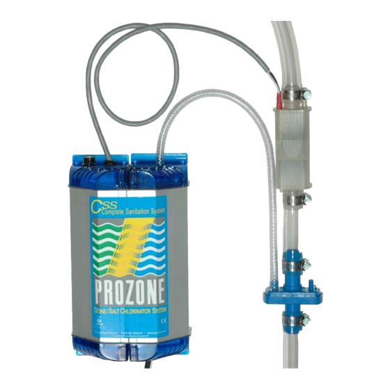PROZONE WATER PRODUCTS CSS5 SERIES INSTALLATION MANUAL AND OPERATION ...