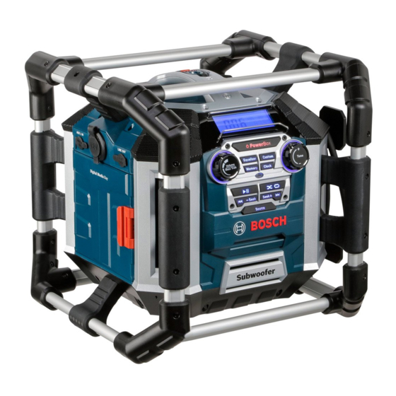 BOSCH GML 50 PROFESSIONAL RADIO ORIGINAL INSTRUCTIONS MANUAL | ManualsLib