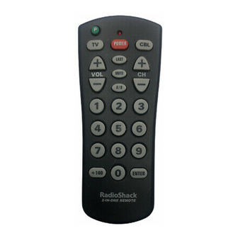 RADIO SHACK 2-IN-1 REMOTE CONTROL OWNER'S MANUAL Pdf Download | ManualsLib