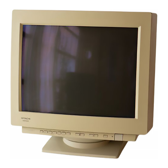 HITACHI CM751 - SUPERSCAN 751 - 19" CRT DISPLAY USER MANUAL Pdf ...